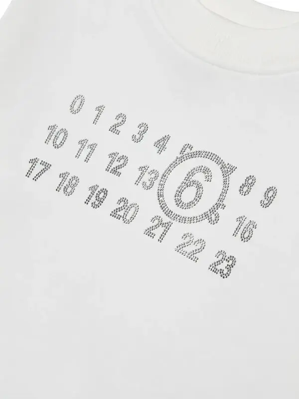 MAISON MARGIELA Numbers-embellished Cropped Sweatshirt