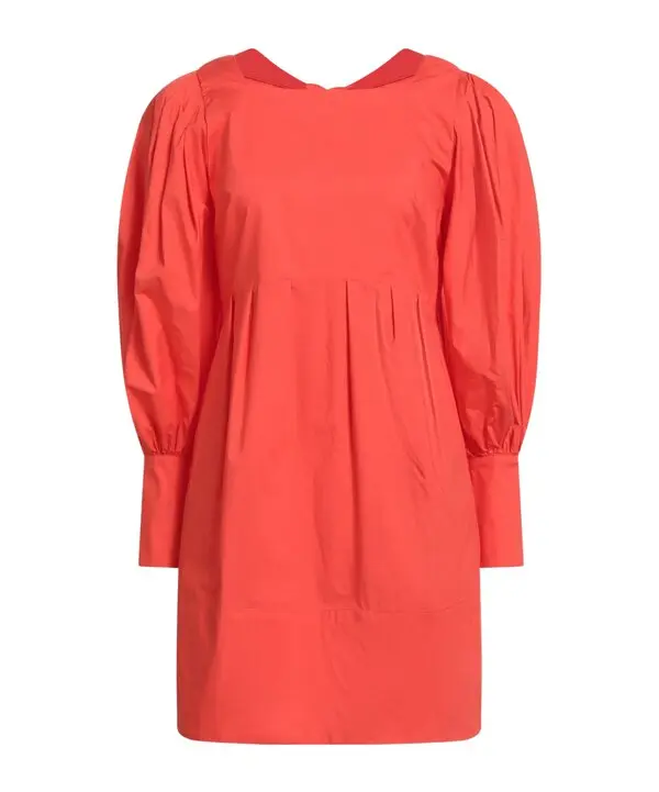 Farm Rio Solid-color Long-sleeve Dress - Orange