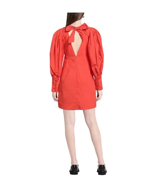 Farm Rio Solid-color Long-sleeve Dress