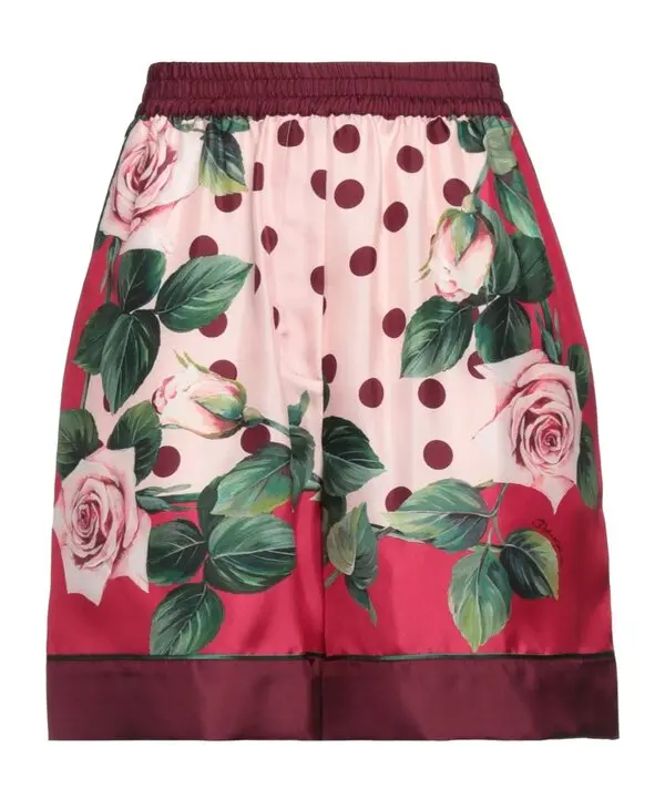 Dolce & Gabbana Satin Polka Dot Midi Skirt