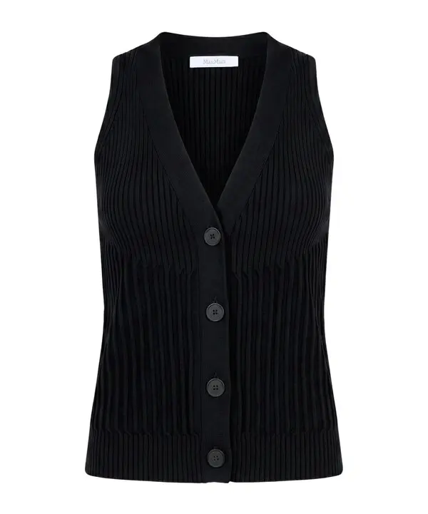Max Mara Sleeveless Knit Cardigan