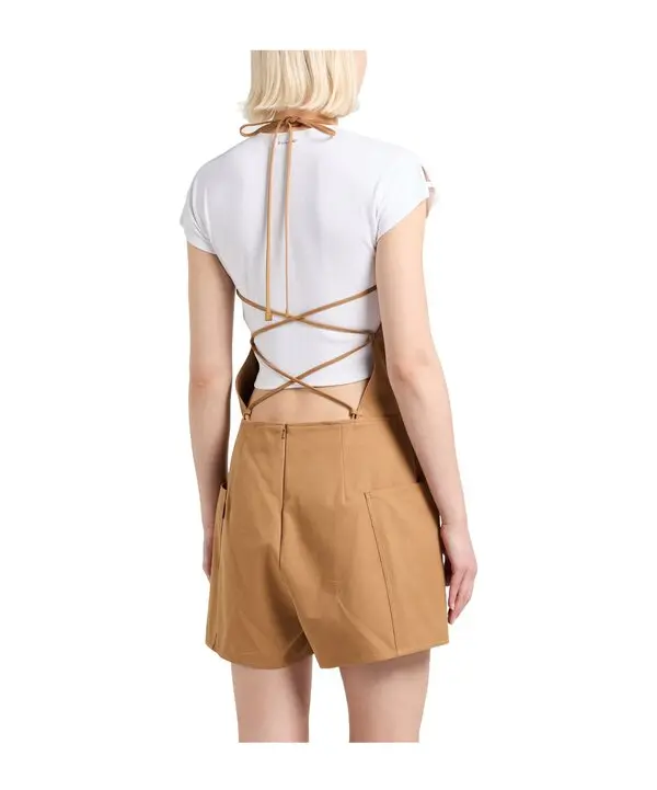 Max Mara Solid Color Playsuits