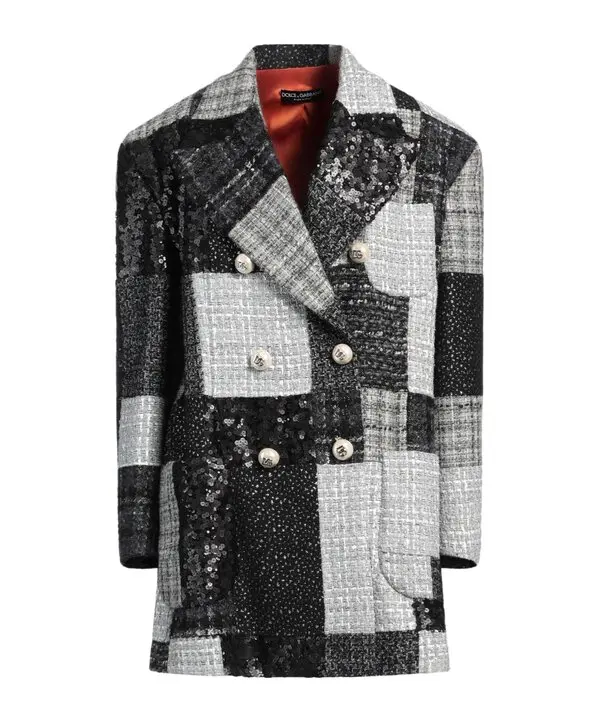 Dolce & Gabbana Colorful Sequin Doublebreasted Coat
