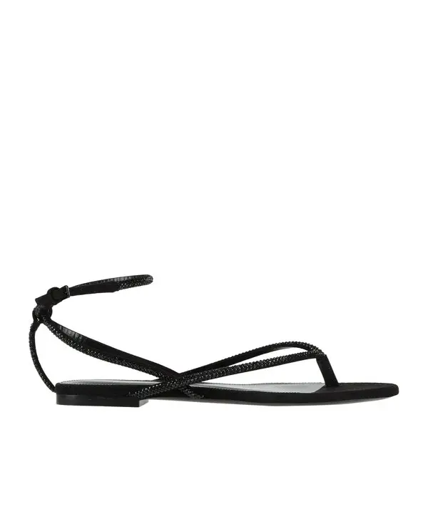 Saint Laurent Crystal Flipflops