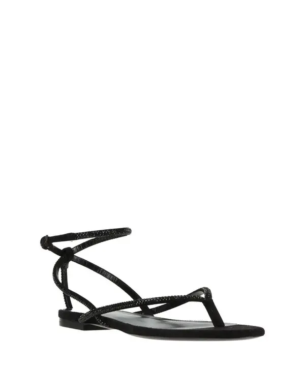 Saint Laurent Crystal Flipflops