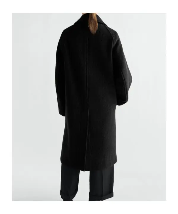 LEMAIRE Double-breasted Coat In Felted Wool And Alpaca Blend