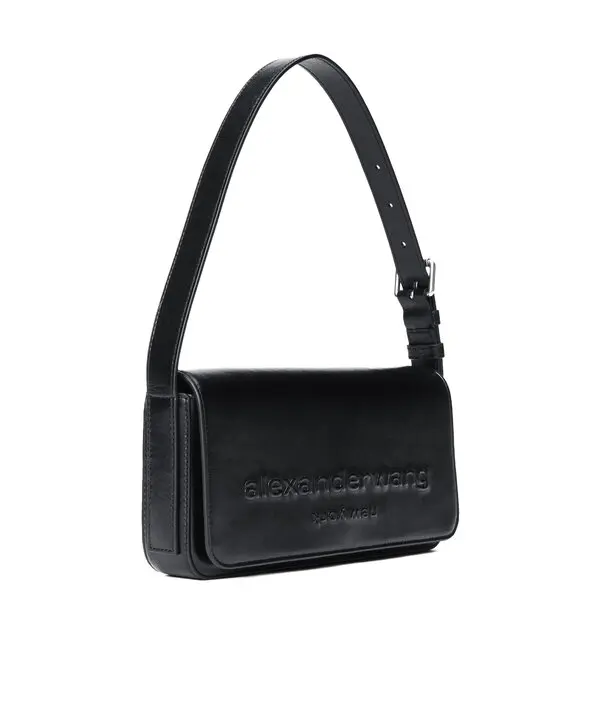Alexander Wang Punch Flap Shoulder Bag - Black
