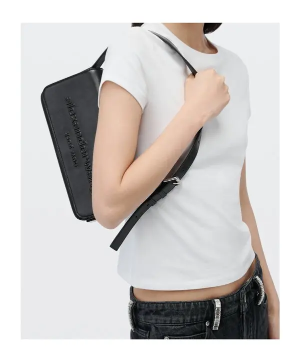 Alexander Wang Punch Flap Shoulder Bag - Black