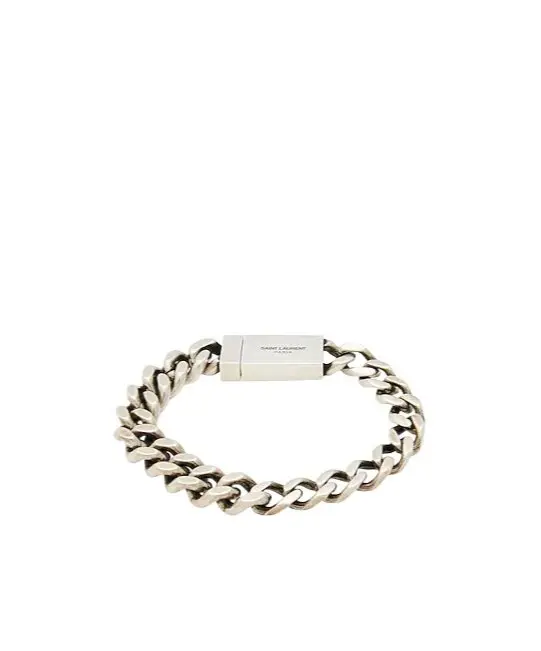 Saint Laurent Metal Buckle Bracelet - Silver