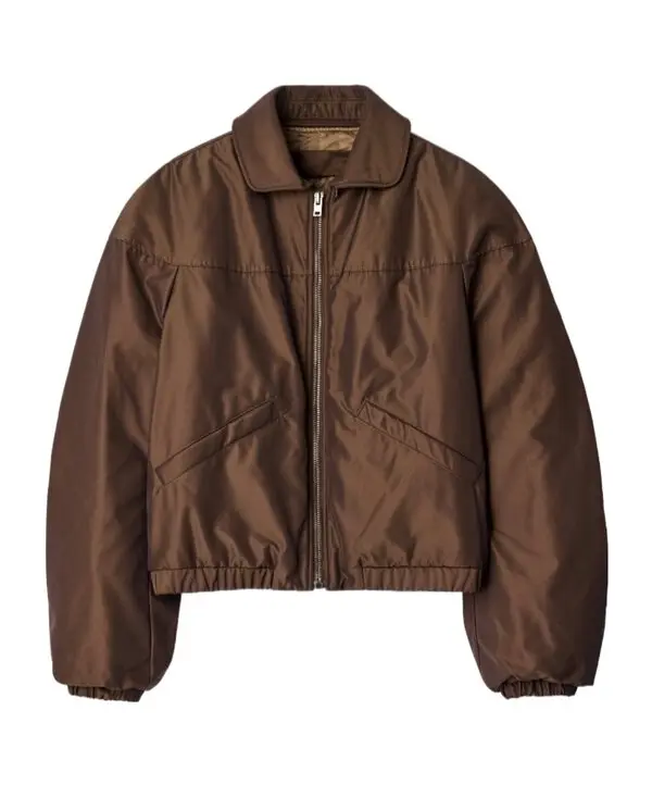 LEMAIRE Quilted Blouson In Water-repellent Canvas - Praline