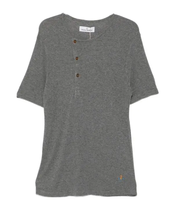 VIVIENNE WESTWOOD Asymmetric Button-fastening Sweater - Gray