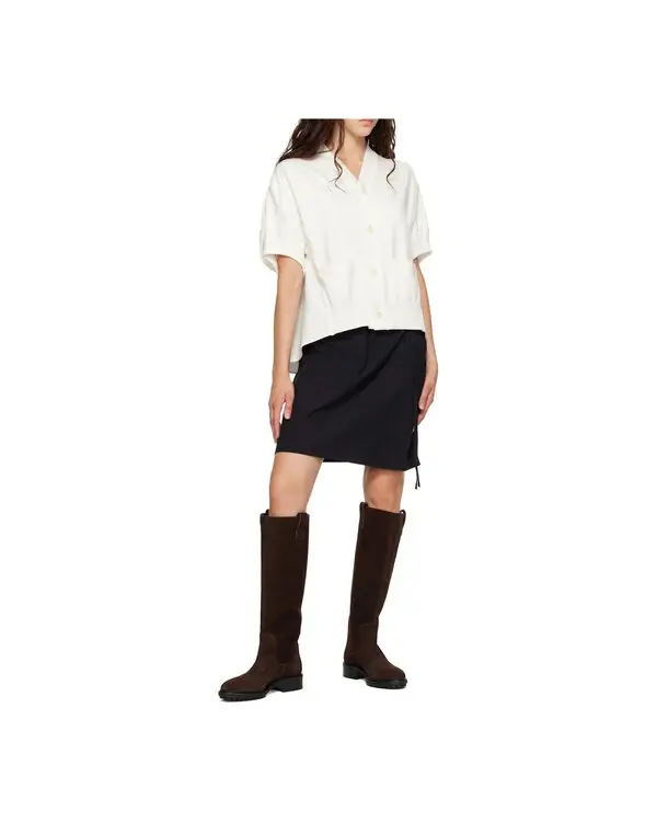 AeydĒ Solid Suede Knee Boots - Black