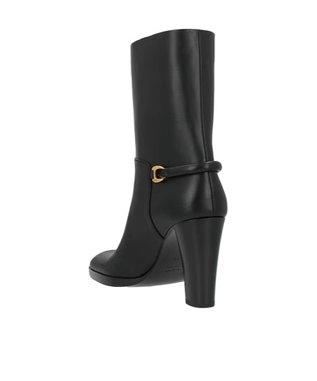 Saint Laurent Minimalist Blockheel Ankle Boots