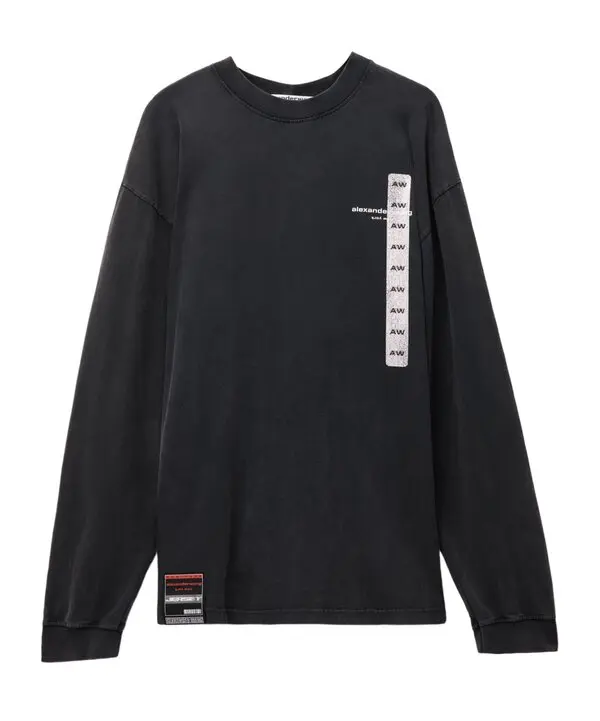 Alexander Wang Graphic Long Sleeve Tee - Black