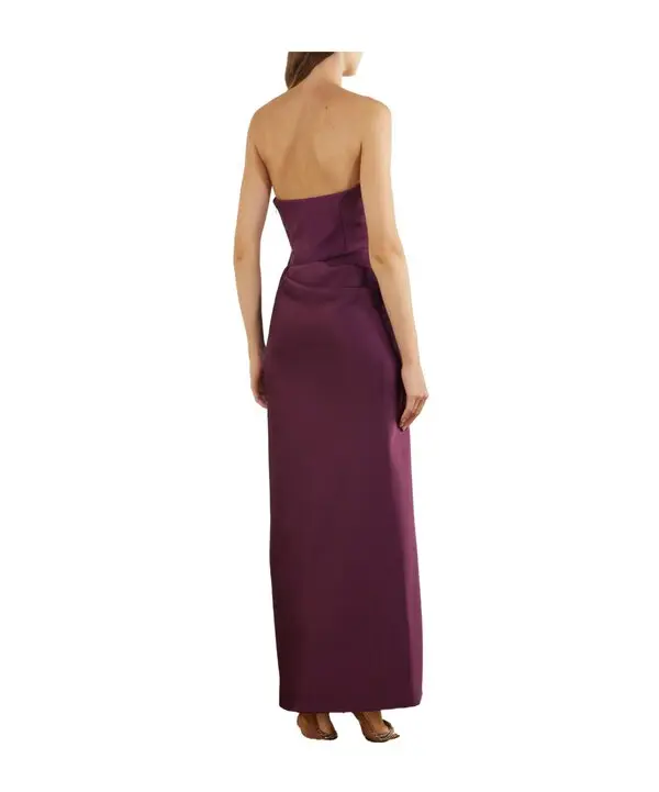 Solace Strapless Twill And Crepe Gown