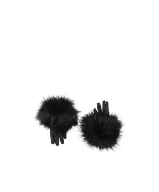 Saint Laurent Minimalist Leather Gloves - Black