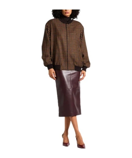 Saint Laurent Plaid Longsleeve Flight Jacket