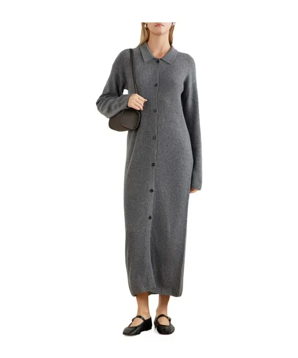 Le Kasha Ribbed Cashmere Maxi Dress