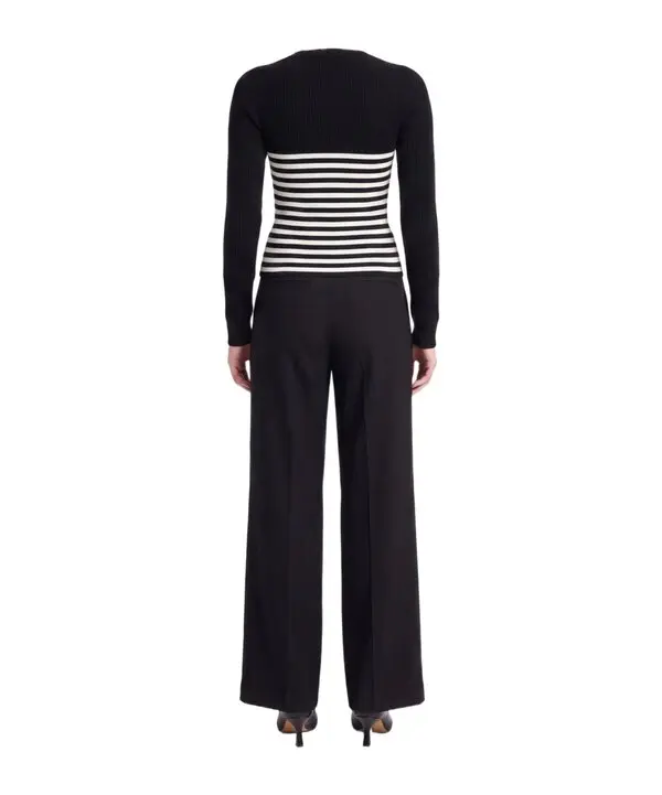 Max Mara Two-tone Knitted Long Sleeves