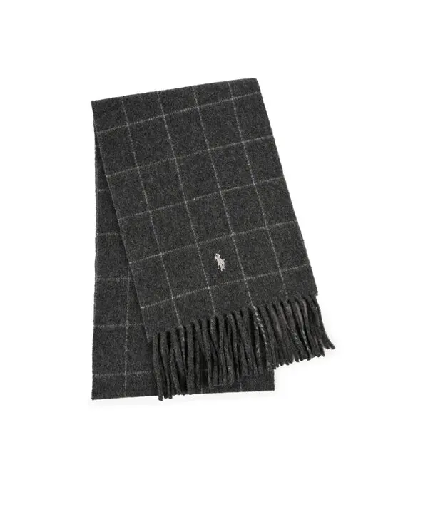 Polo Ralph Lauren Polo Pony-motif Fringed Scarf - Grey