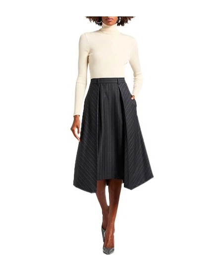 Brunello Cucinelli Striped Flared Skirt