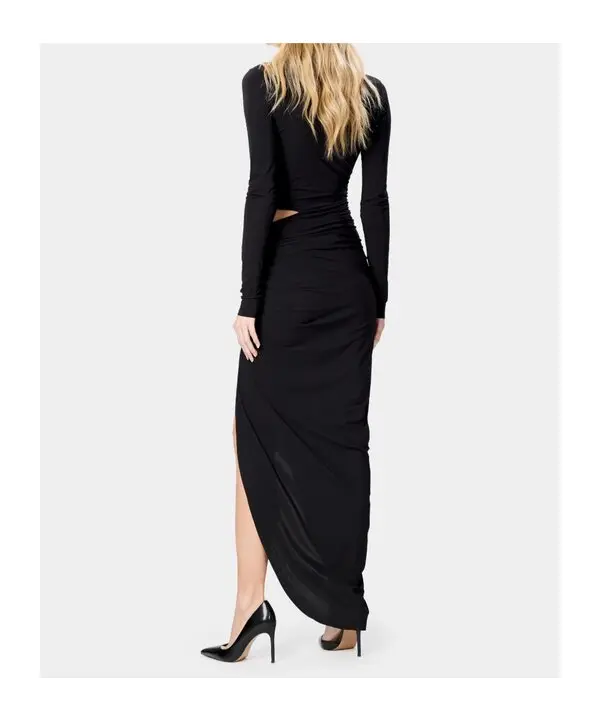 AMAZUIN Asymmetrical Cut-out Dress