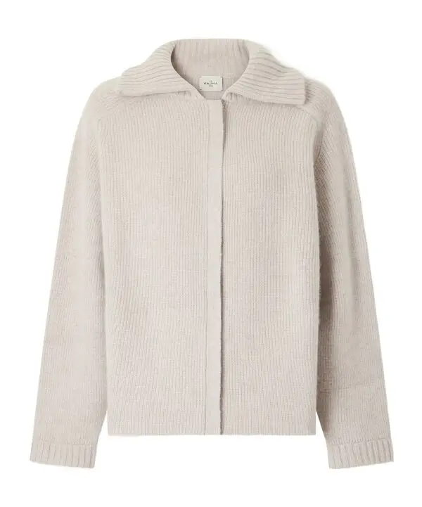Le Kasha Cashmere Zip-up Cardigan - White