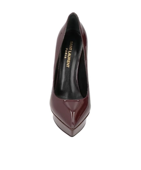 Saint Laurent Minimalist Patent Leather Highheeled Shoes