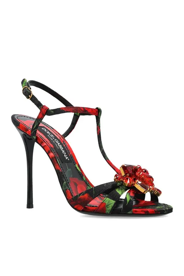 Dolce & Gabbana Dolce Gabbana Rose Printed Sandals