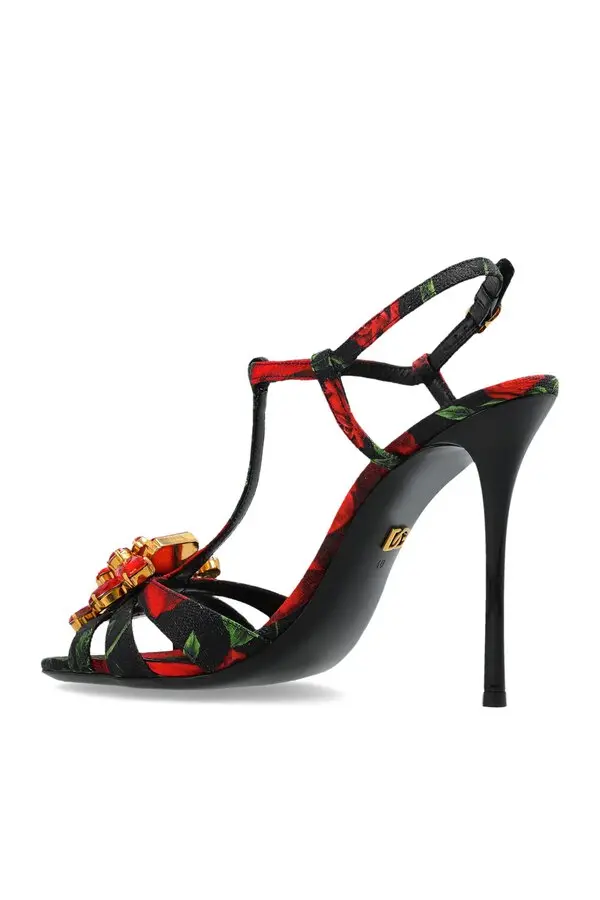 Dolce & Gabbana Dolce Gabbana Rose Printed Sandals