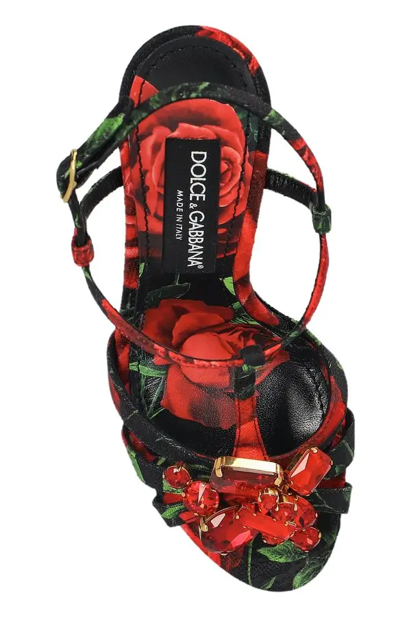 Dolce & Gabbana Dolce Gabbana Rose Printed Sandals
