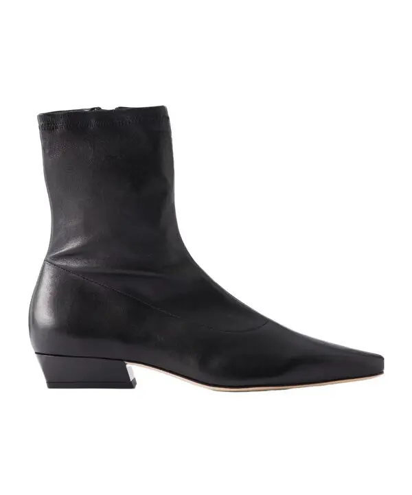 Staud Solid Leather Ankle Boots