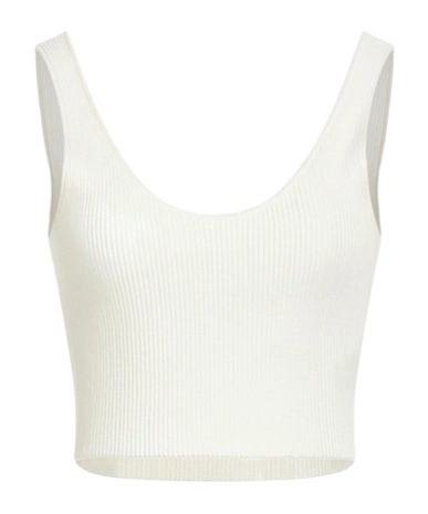 Chloé Sleeveless Cropped Knit Top - White