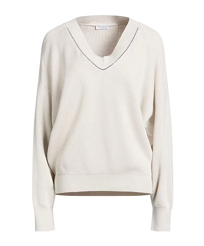 Brunello Cucinelli Solidcolor Vneck Knit Sweater