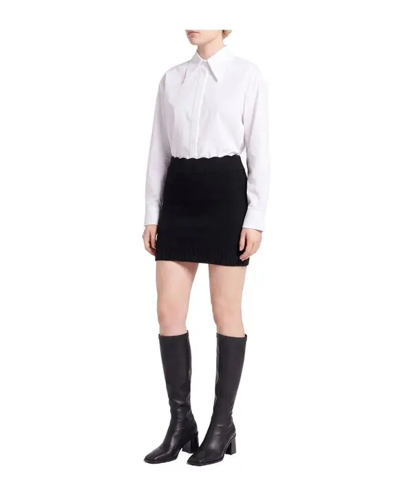 Chloé Minimalist Solid-colored Knit Midi Skirt