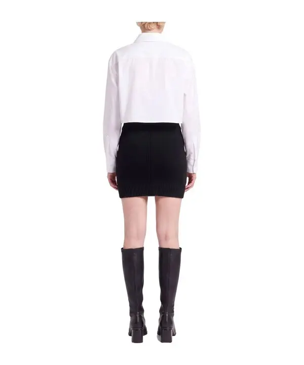 Chloé Minimalist Solid-colored Knit Midi Skirt