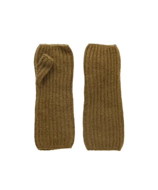 Johnstons Of Elgin Ribbed-knit Cashmere Gloves - Brown