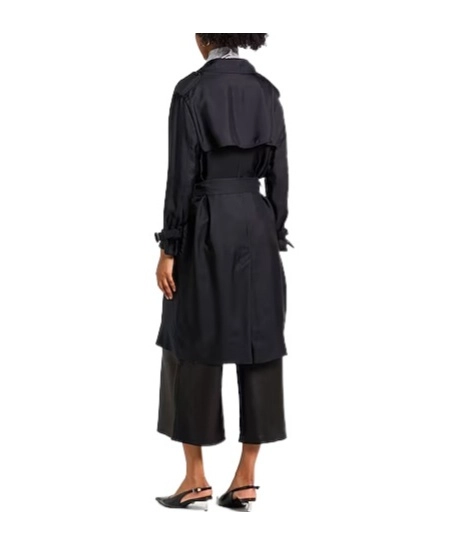 Saint Laurent Solid-color Long Trench Coat