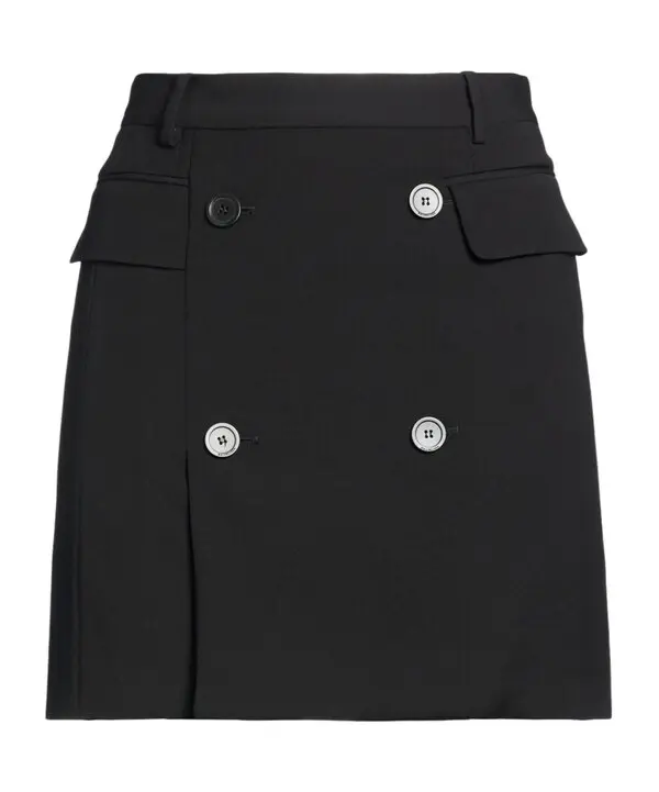 Balenciaga Solid-colored Wrap Midi Skirt
