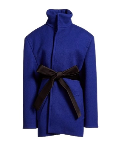 Saint Laurent Minimalist Single-breasted Coat - Blue