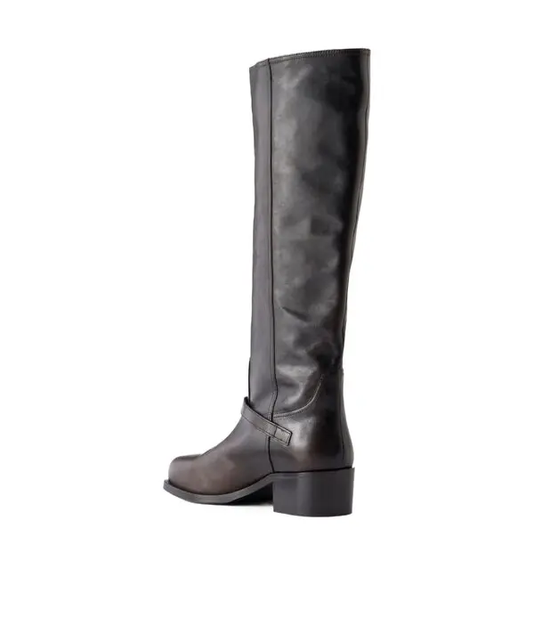 Staud Solid Color Leather Knee Boots