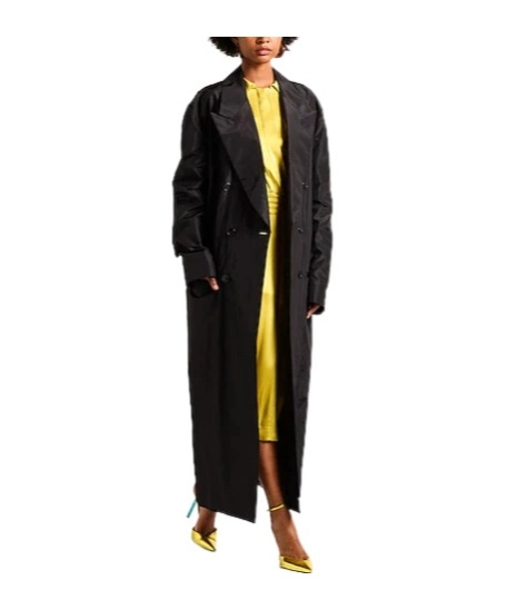 Saint Laurent Minimalist Solid-color Long Coat