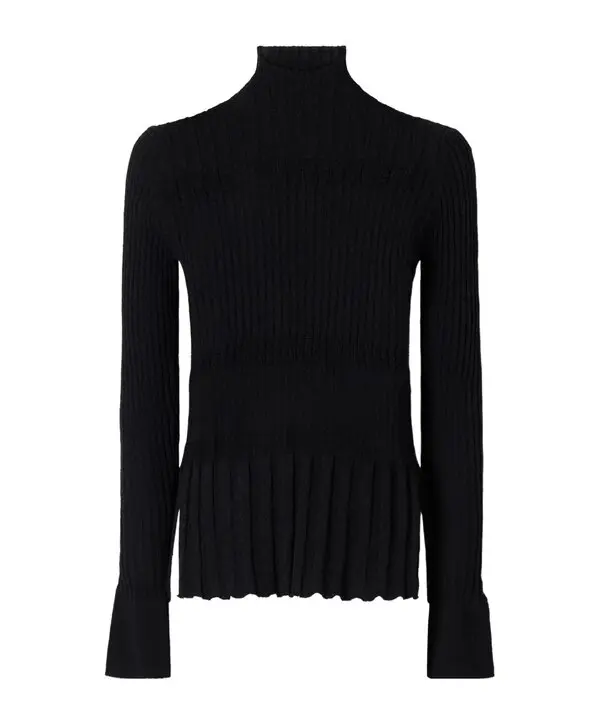 Proenza Schouler Wool-blend Turtleneck Top - Black