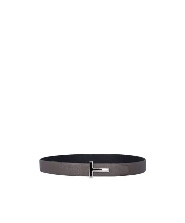 TOM FORD Reversible T-buckle Leather Belt
