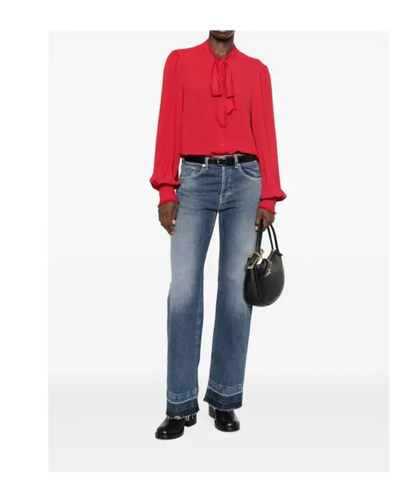 TWINSET Lace-trim Pussy-bow Blouse