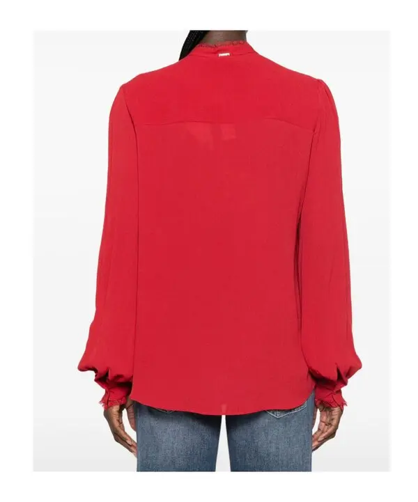 TWINSET Lace-trim Pussy-bow Blouse