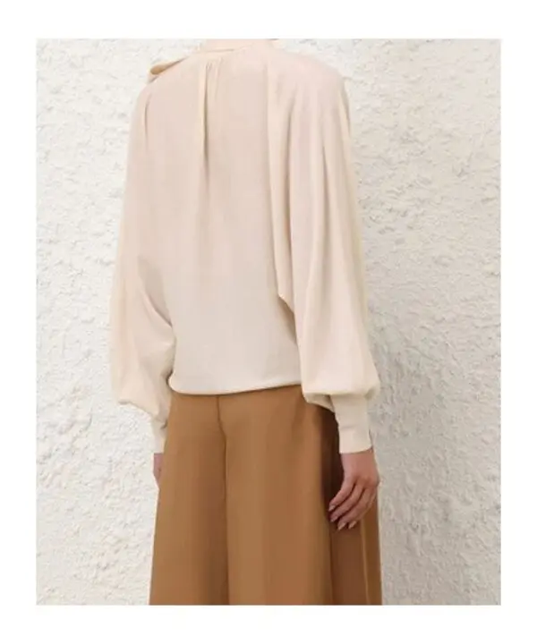 Zimmermann Merino' Tie Neck Sweater