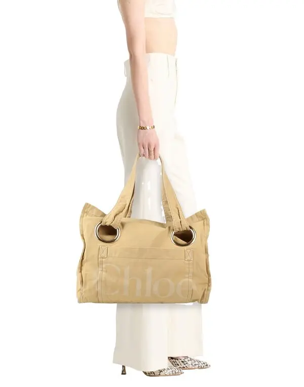 Chloé Largesize Canvas Handbag - Nude