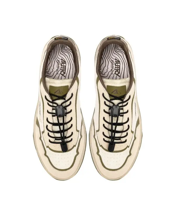 AUTRY Wildpace Low Sneakers In Wife And Chocolate Ripstop Nylon And Suede - Green