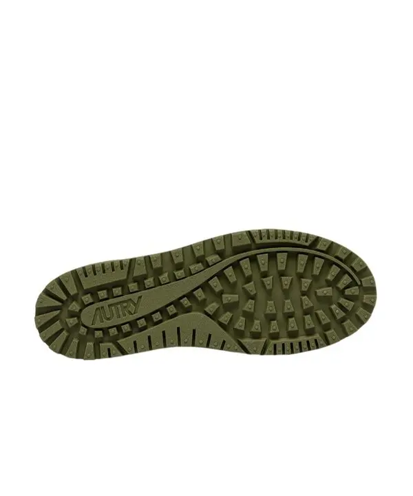 AUTRY Wildpace Low Sneakers In Wife And Chocolate Ripstop Nylon And Suede - Green